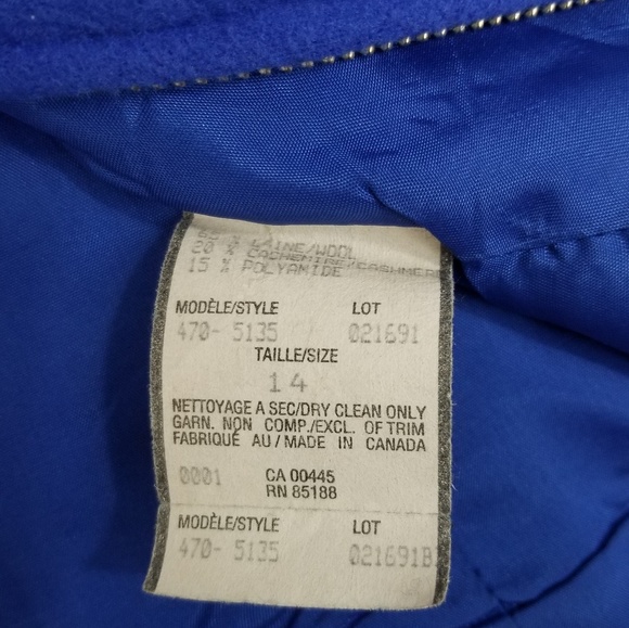 louben | Jackets & Coats | Louben Cobalt Blue Wool Blend Fleece Sweater ...